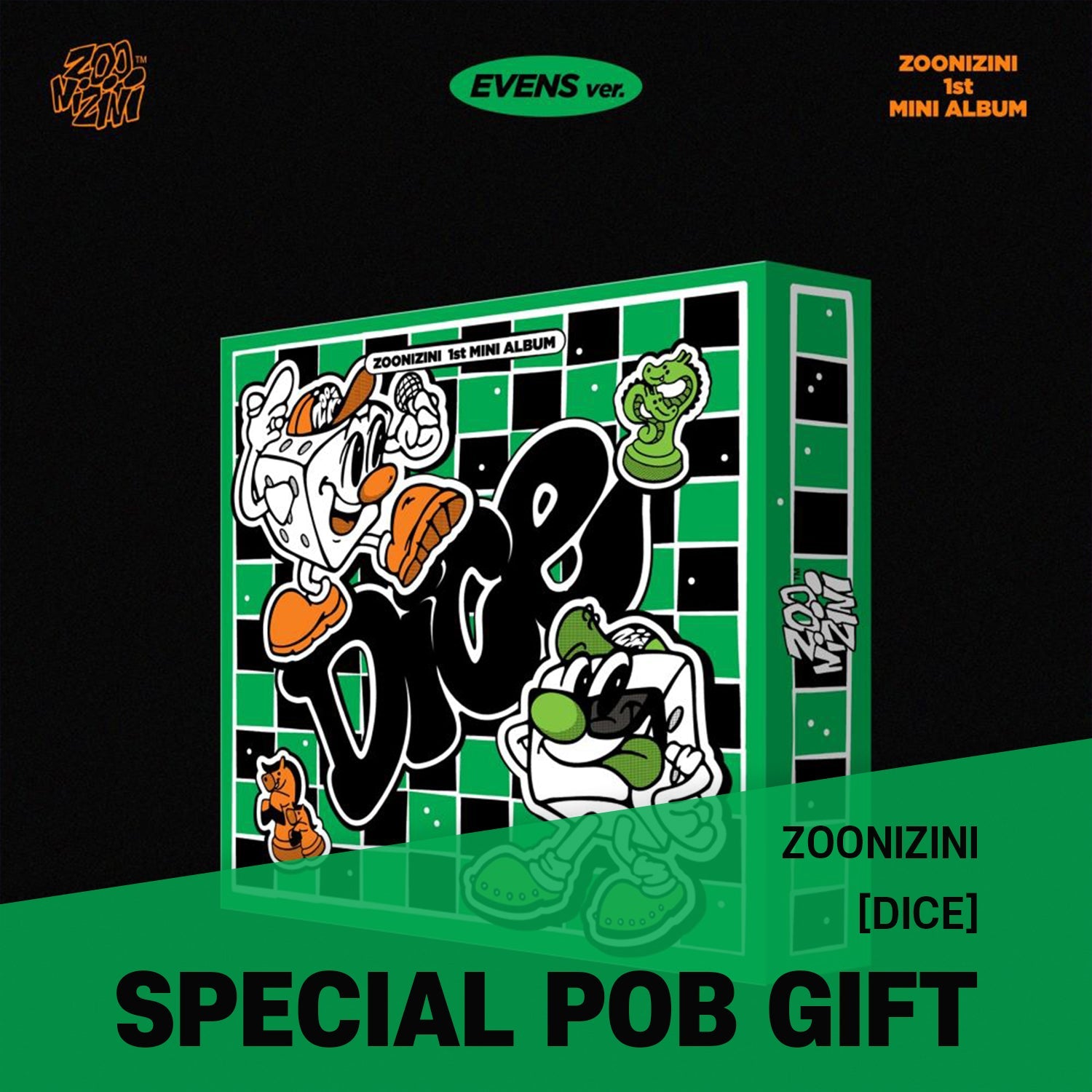 ZOONIZINI (ASTRO) - 1st Mini Album [DICE] EVENS Ver. (META) / GIFT - Baro7 Best Kpop Store
