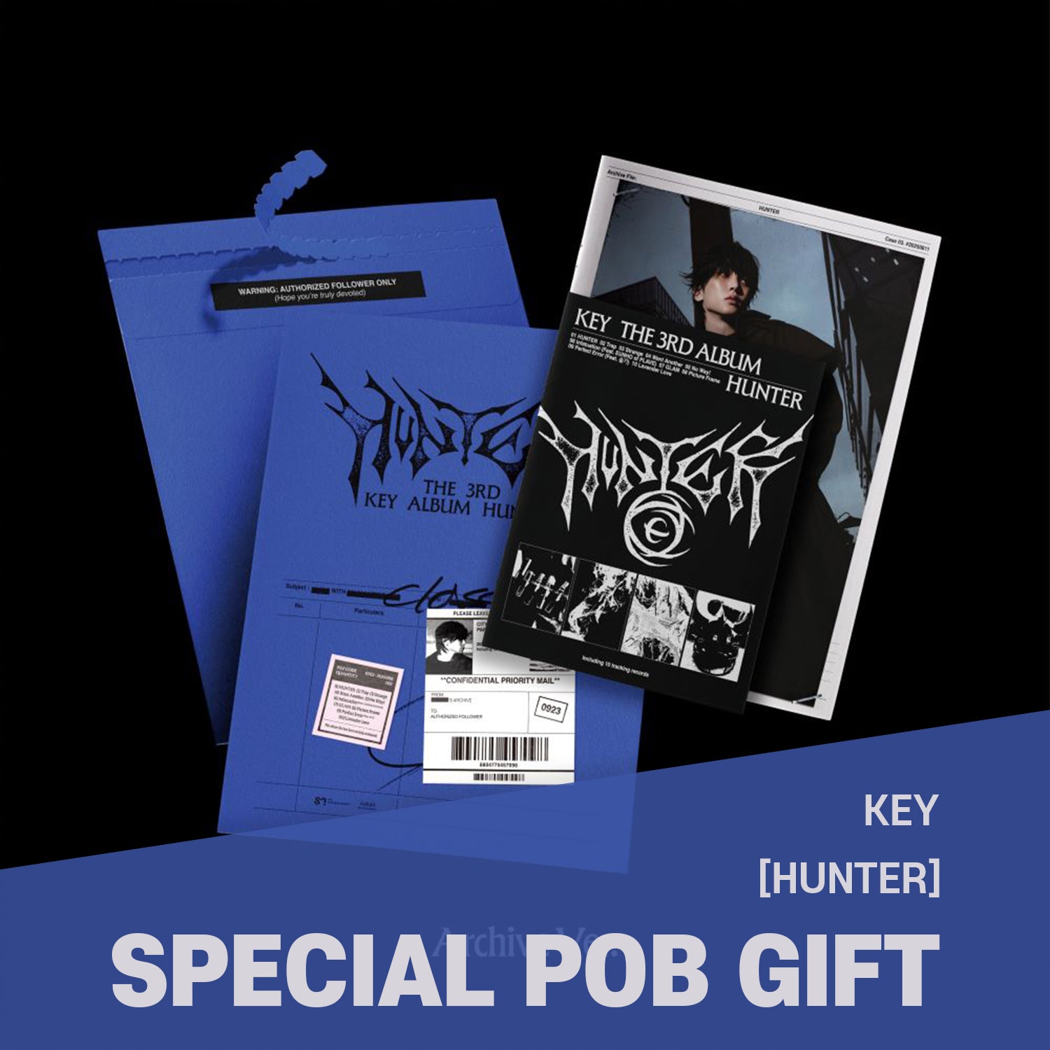 KEY - 3rd Album [HUNTER] Archive Ver. / GIFT - Baro7 Best Kpop Store