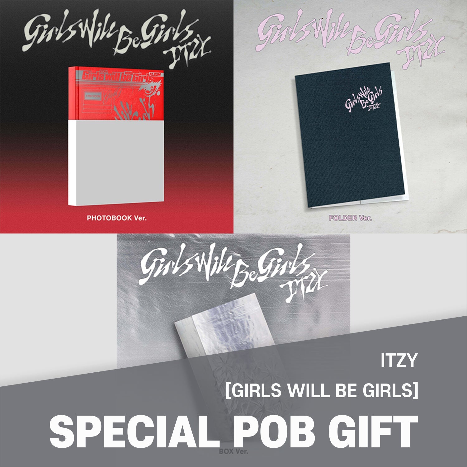 [SET] ITZY - [Girls Will Be Girls] Photobook Ver.+Folder Ver.+Box Ver ...